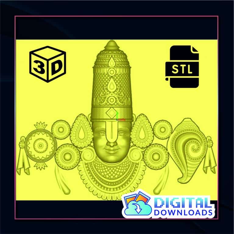 Balaji STL File | Tirupati Balaji Venkateshwara Swami STL 3D | Balaji ...